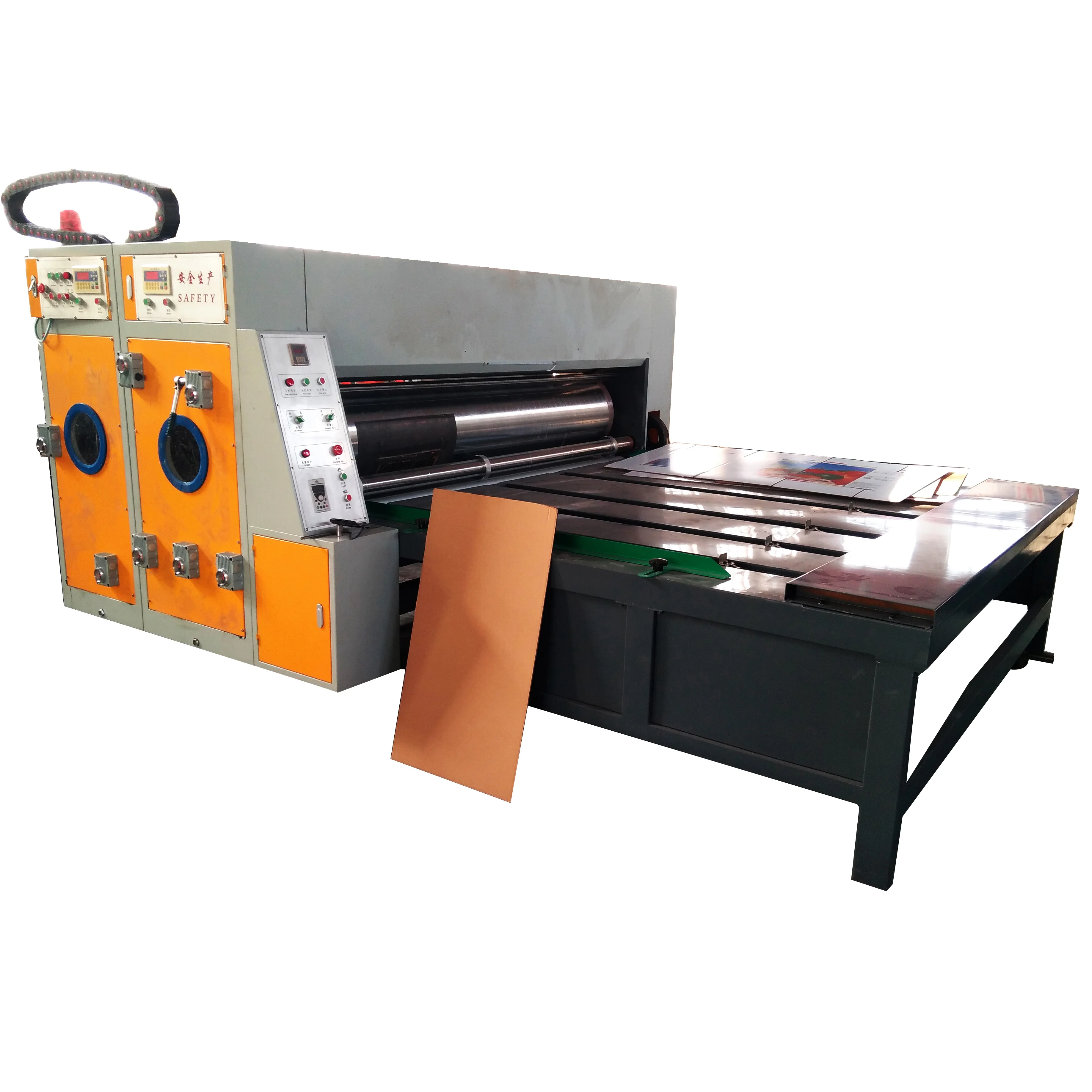 4 Color Chain Feed Flexo Printing Machine with Slotter