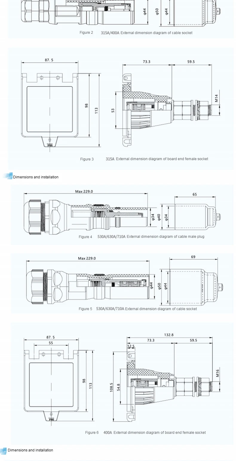 CE Approved High Current Heavy Duty Male and Female Insert Industrial ...