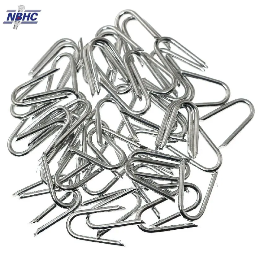 NBHC003NA U shaped fence staple Barbed fence staple galvanized U nail ...