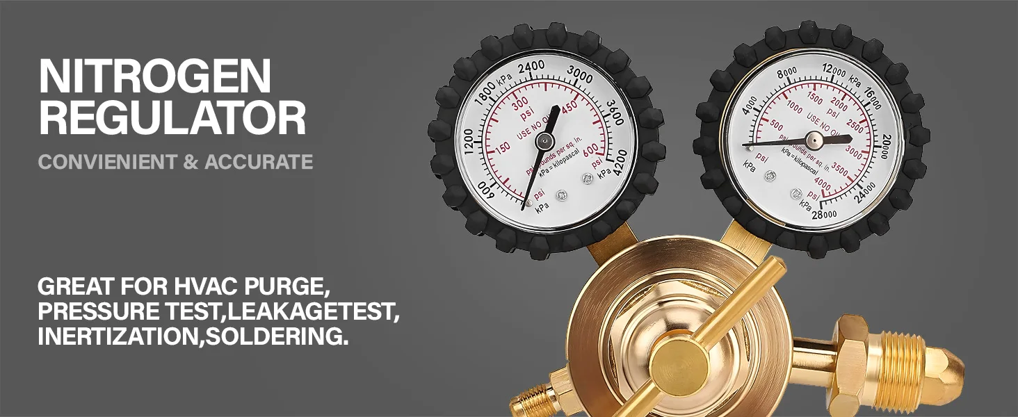 Nitrogen Regulator with 0-400 PSI Delivery Pressure - Huahang