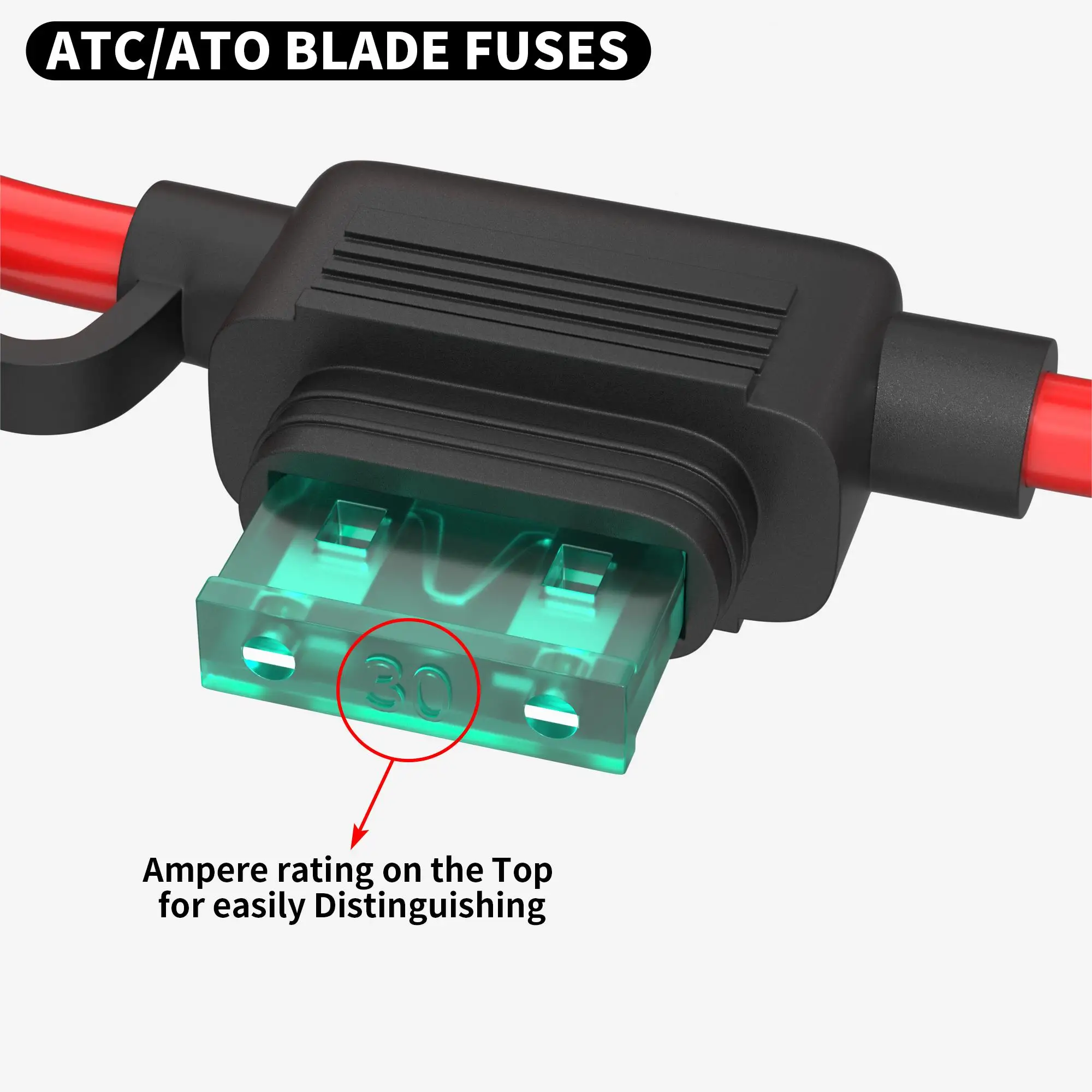 Automotive Heavy Duty Atc/ato Middle Blade Fuse Holder 12v 10aw Gwire ...