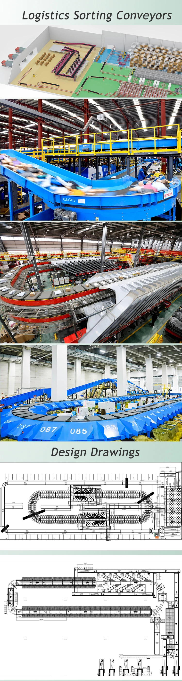 Longen Dws Conveyor Line Warehouse Package Sorting Machine Swivel Wheel ...