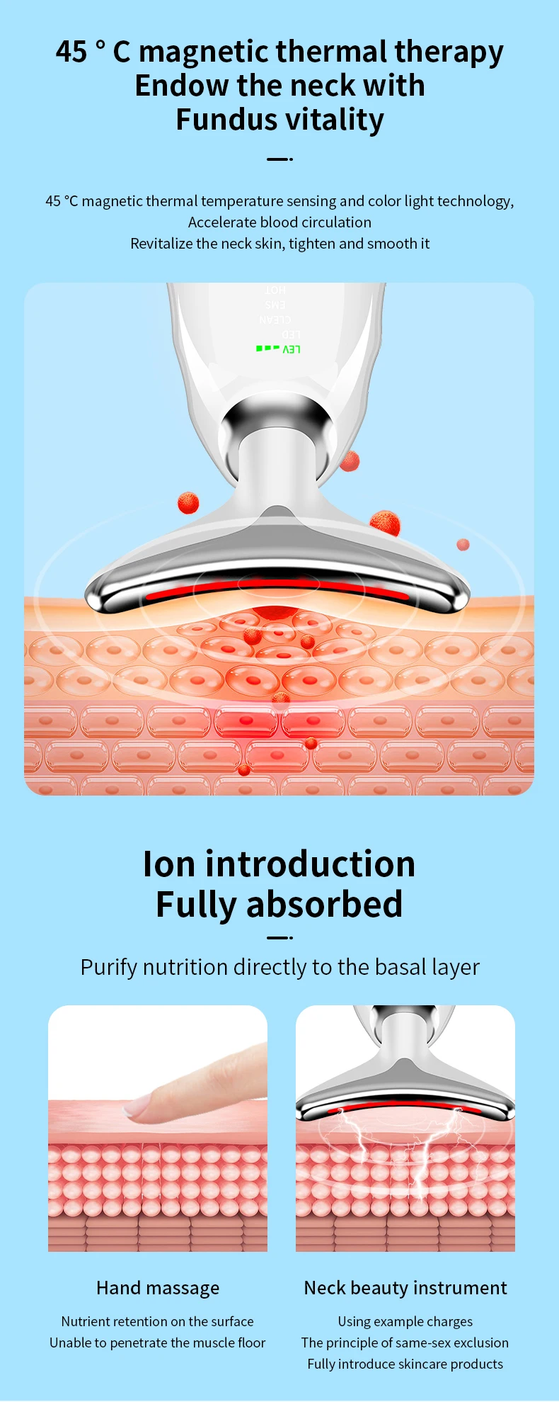 Portable Ems Vibrating Face & Neck Lift Massage Machine V Face 3 Gear ...