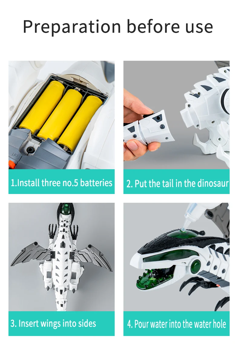 Spray Dinosaurio Robot Electric Dinosaur,Kids Dinosaur Toys With Lights ...