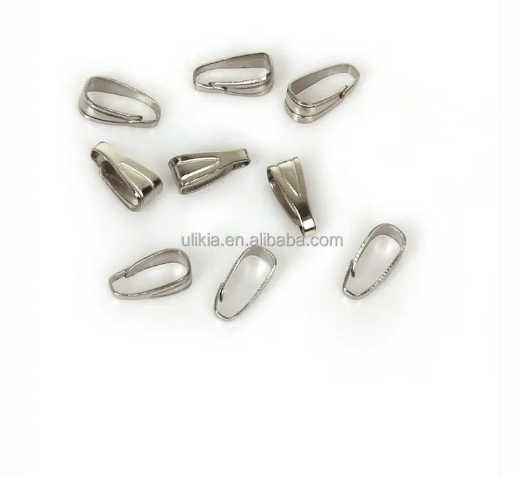 Stainless Steel Snap Bail Hook Necklace Clasps for DIY Jewelry, Chain ...