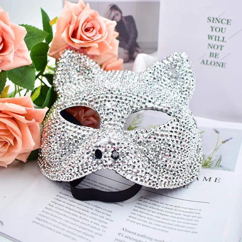 Shiny Cat Ear Masks Cosplay Halloween Party Costume Accessories Sexy ...