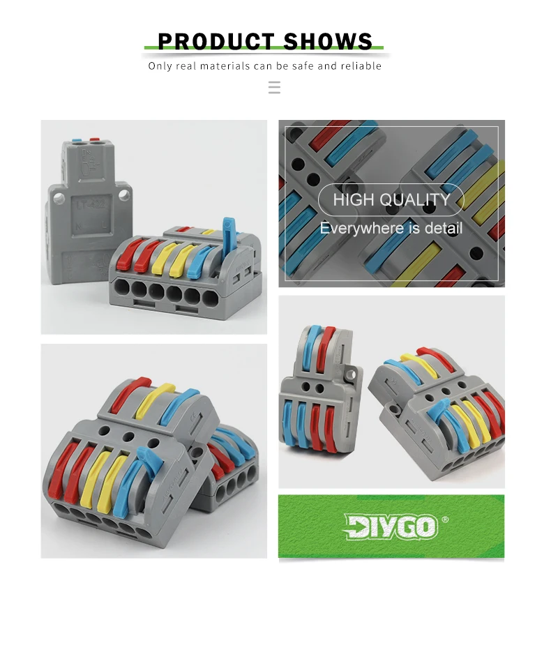 Quick Wiring Wire Connectors Universal Spring Splicing Cable Connector ...