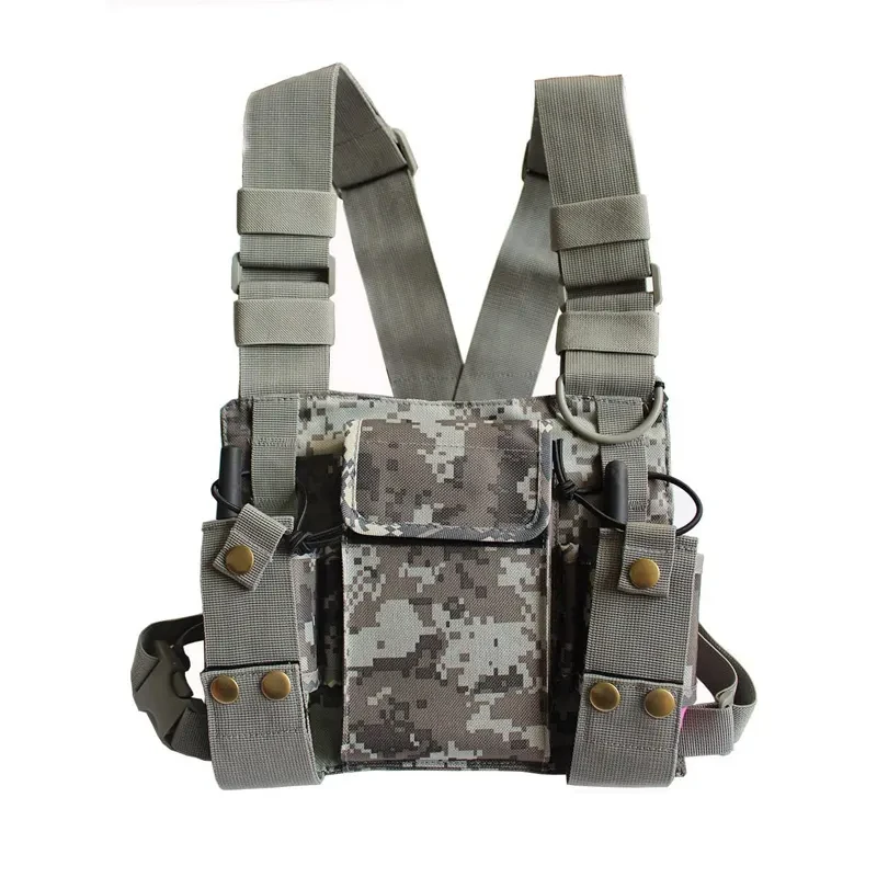Radio Chest Harness Rig Holster Pack Front Zipper Bag Universal ...