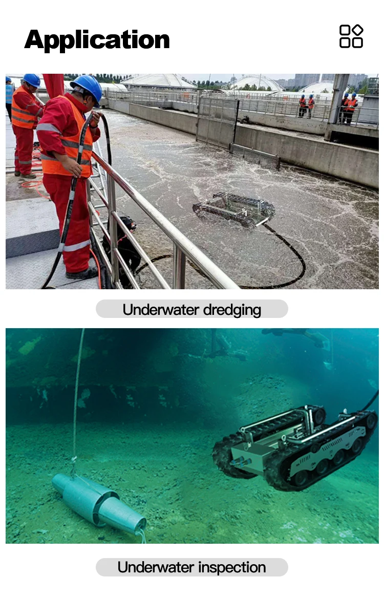 50m Depth Underwater Robot Amphibious Vehicle AVA-U12 Dredge Remote ...