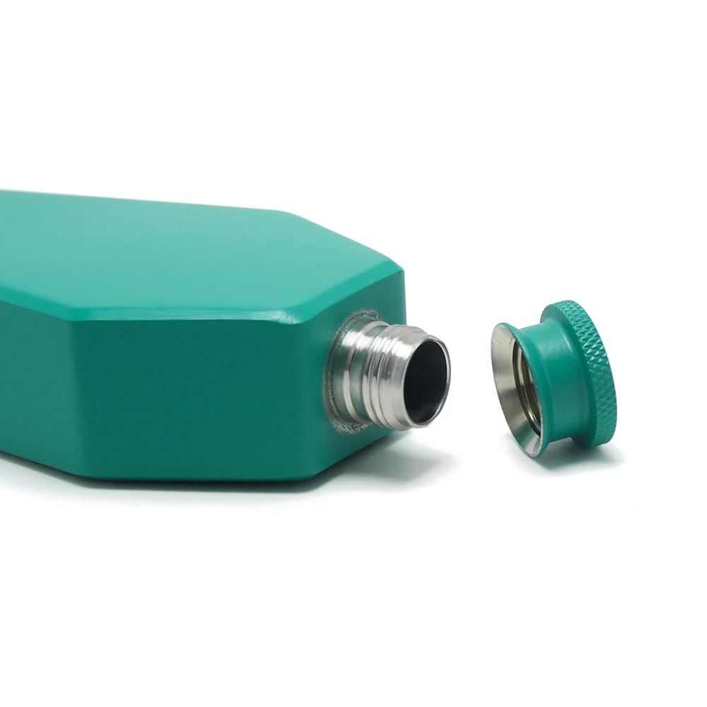 Mini 3.5oz 100ml Mint Green Hip Flask Stainless Steel Army Green Flask ...