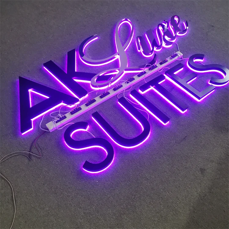 Stainless Steel Letter Custom Backlit Sign Outdoor Alphabet Letters Of ...