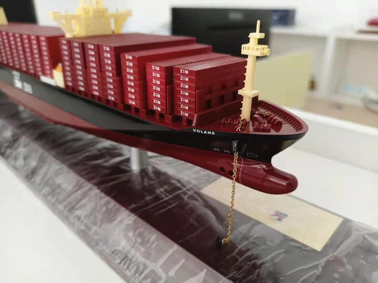 Cruise Cargo Wooden Container Ship Model - Miniature Shipping Model