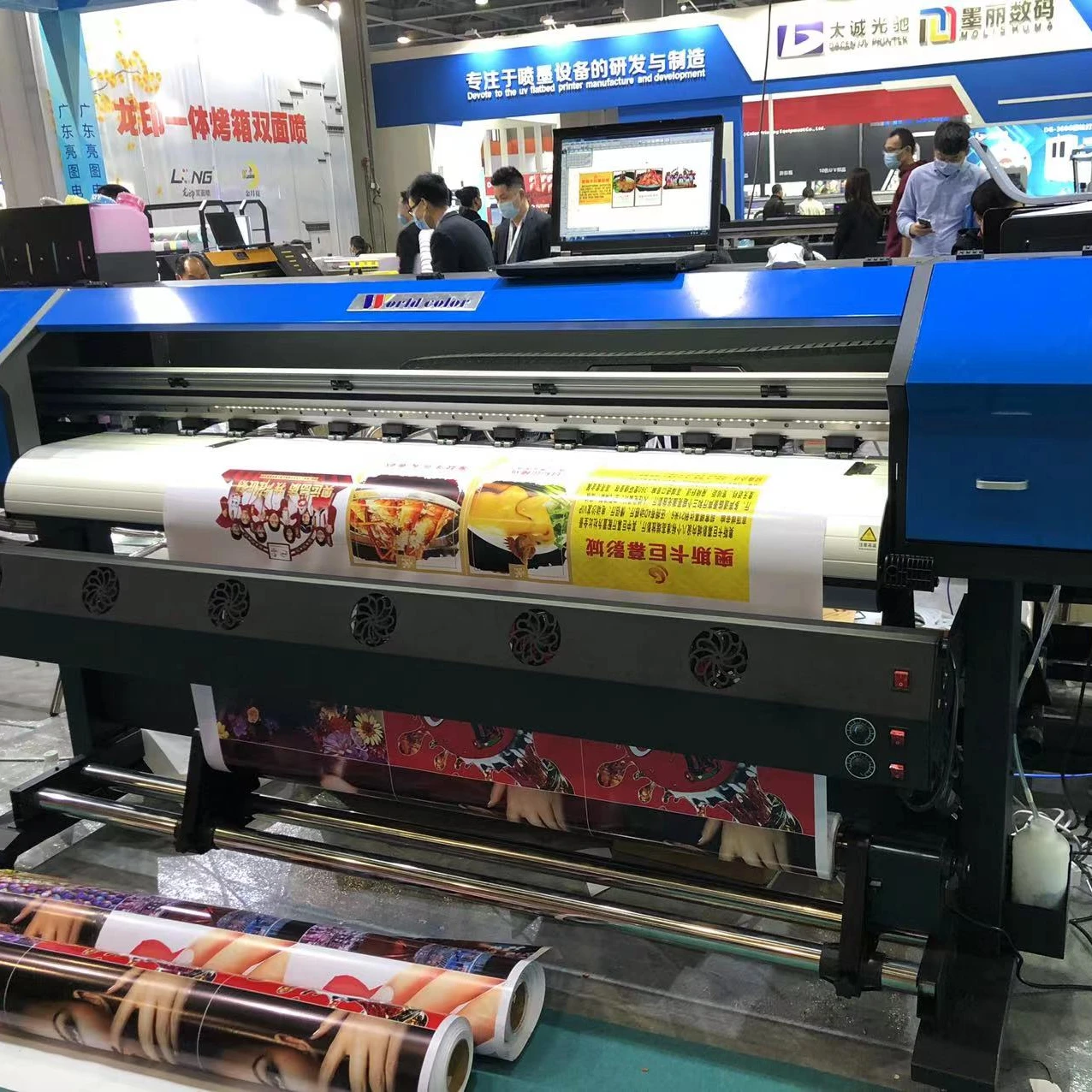 Guangzhou Worldcolor 1.6m Eco Solvent Printer With Two I3200 E1 Head ...