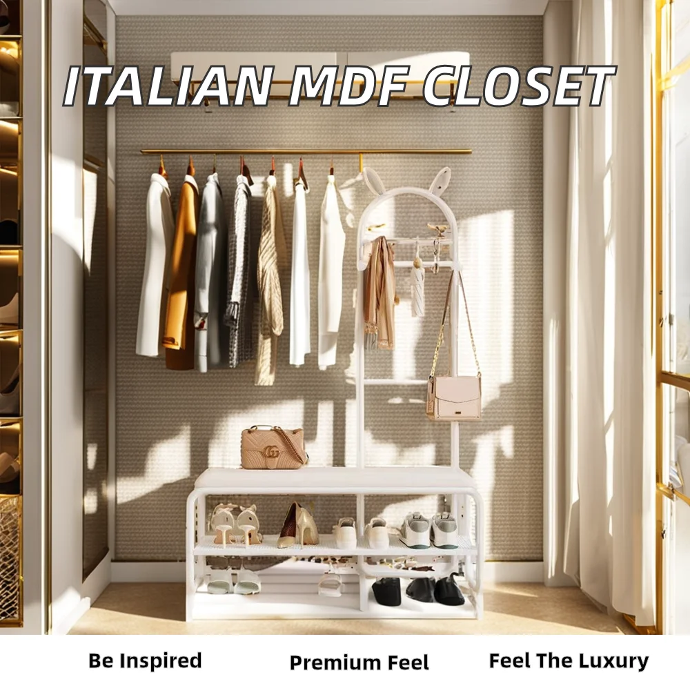 Italian Luxury MDF Wooden Wardrobe Closet Modern Design Style for ...