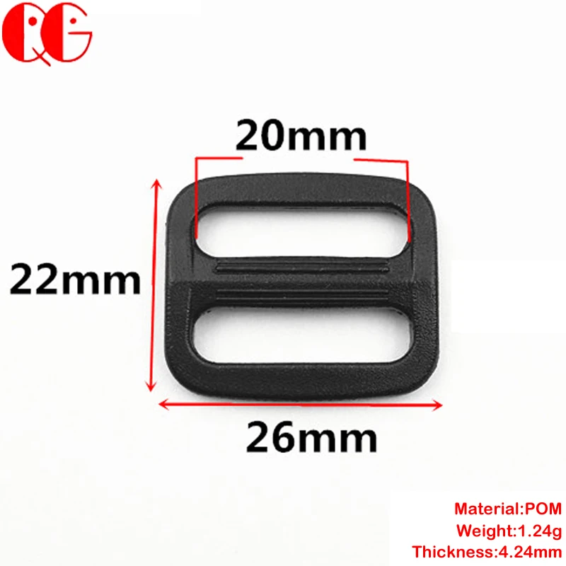 Plastic Buckle Sliders Tri-Glide for Belt Backpack and Bags Adjustable ...