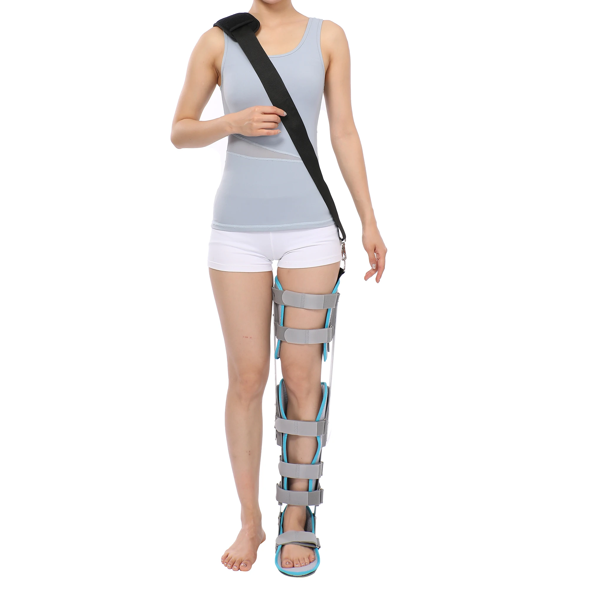 Reinforced Aluminum Orthotics Splint Lower Limb Brace Fixer for Knee ...