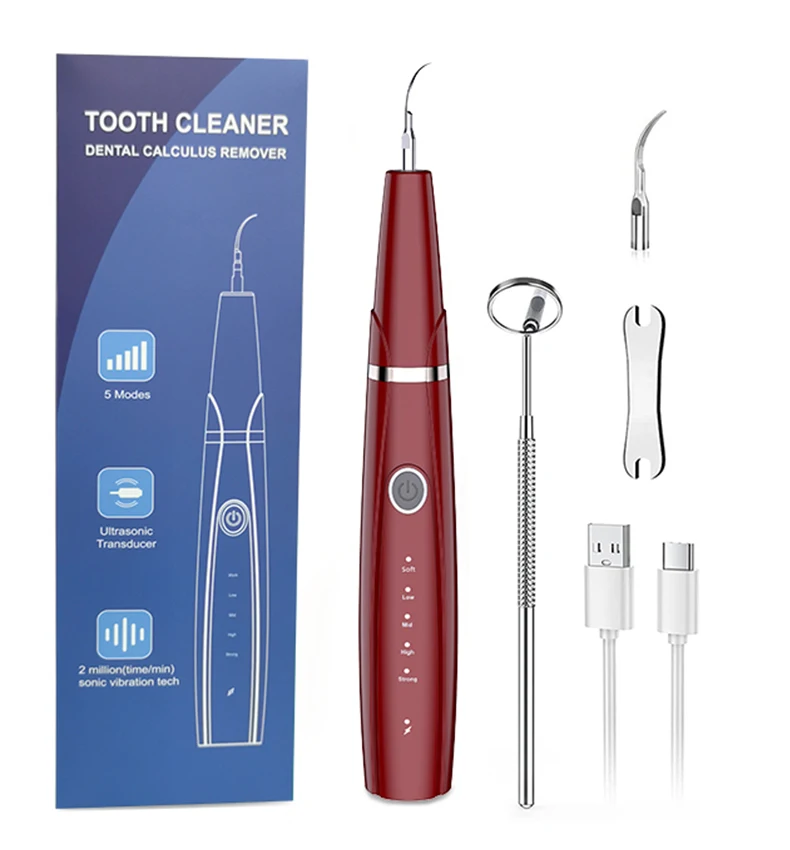Electric Sonic Dental Calculus Plaque Remover Tool Kit Tooth Scraper ...