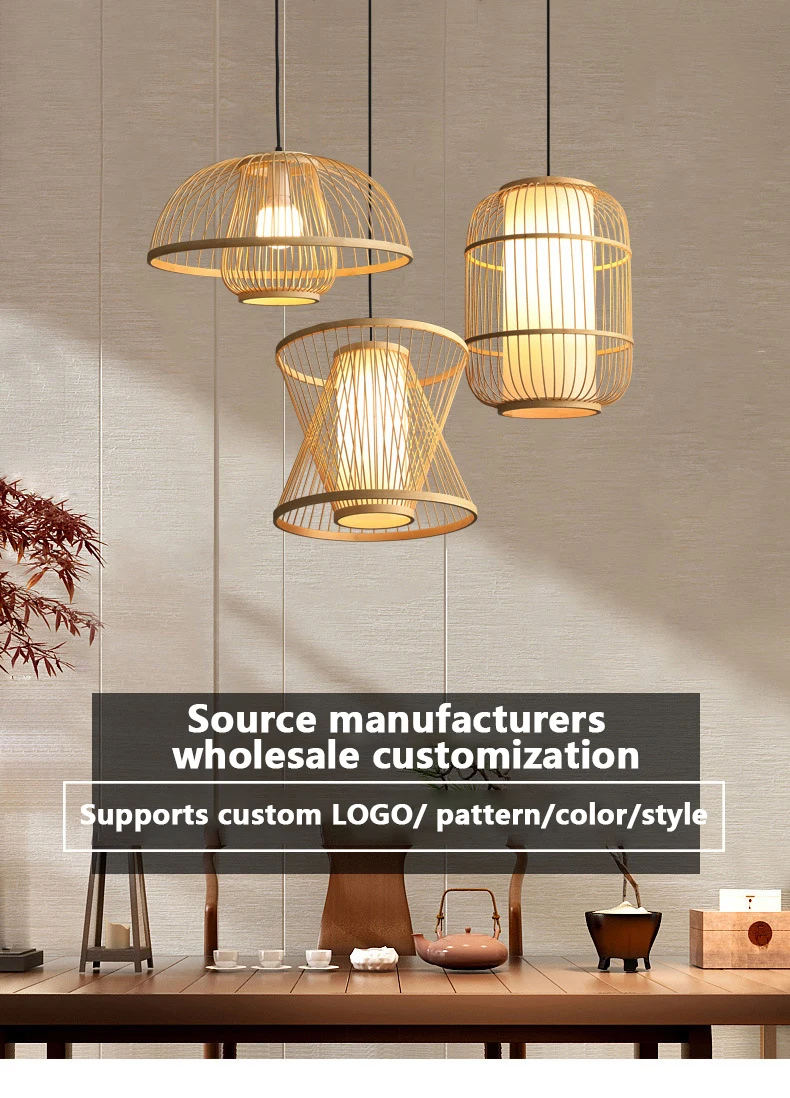 Handmade Hanging Led Ceiling Rattan Woven Home Bedroom Decors Rattan ...