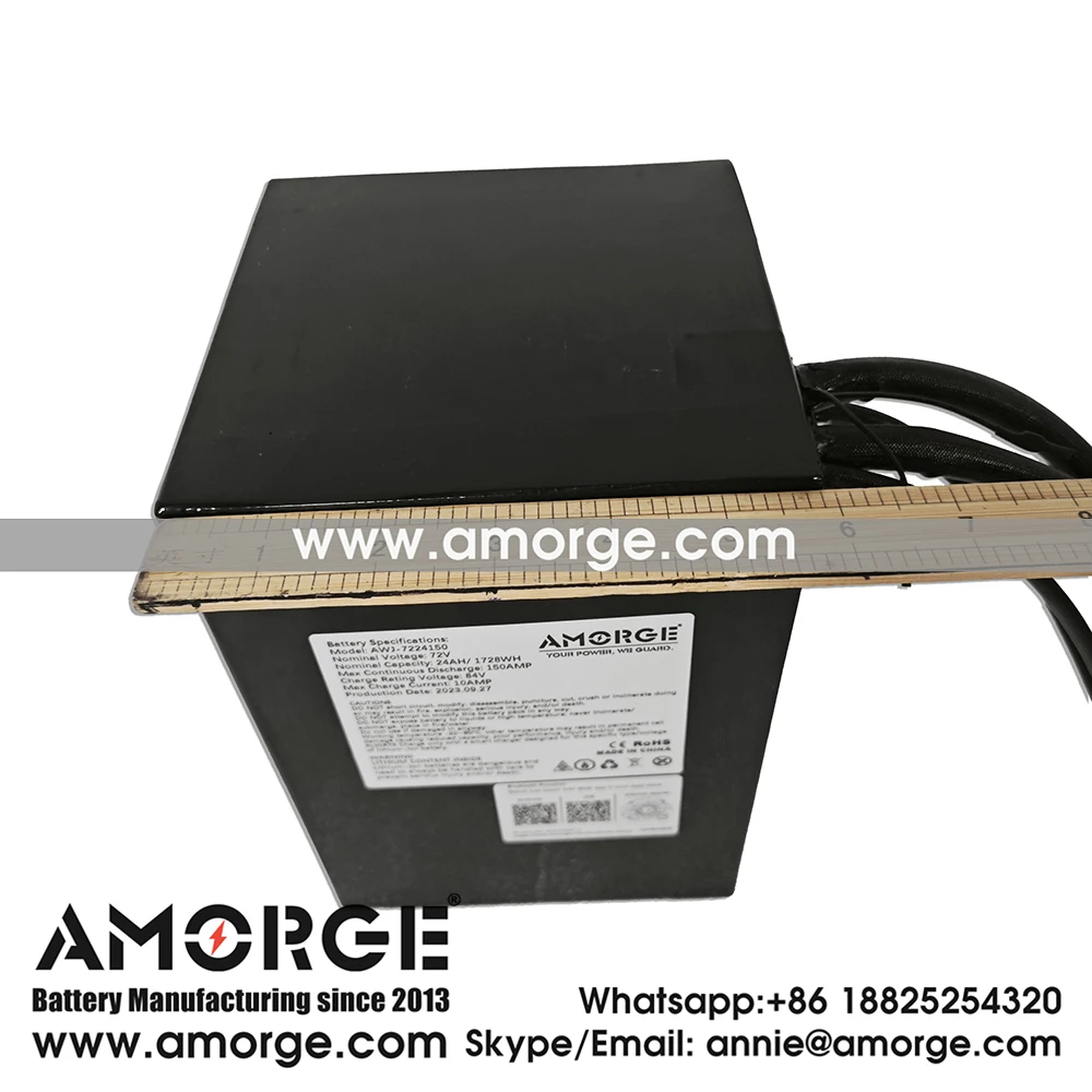 Amorge 72v 24v 150A Battery Pack with ANT Bluetooth BMS