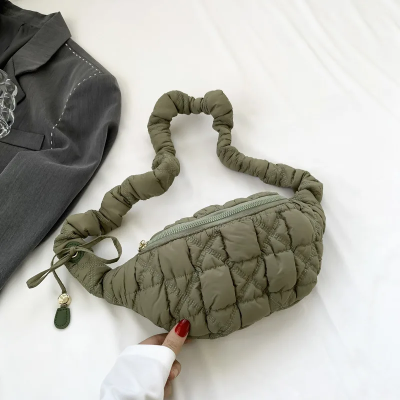 2024 Spring Summer Waist Bags Girls Soft Puffer Crossbody Bag Fanny ...
