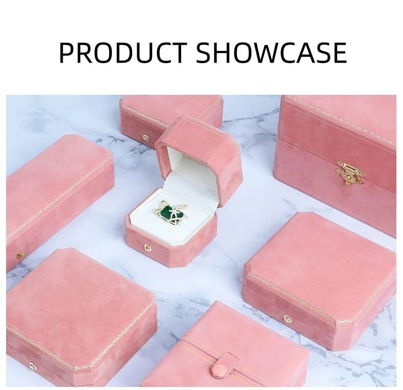 Luxury Wedding Gift Box Jewellery Pink Color Box Storage Jewellery Case ...