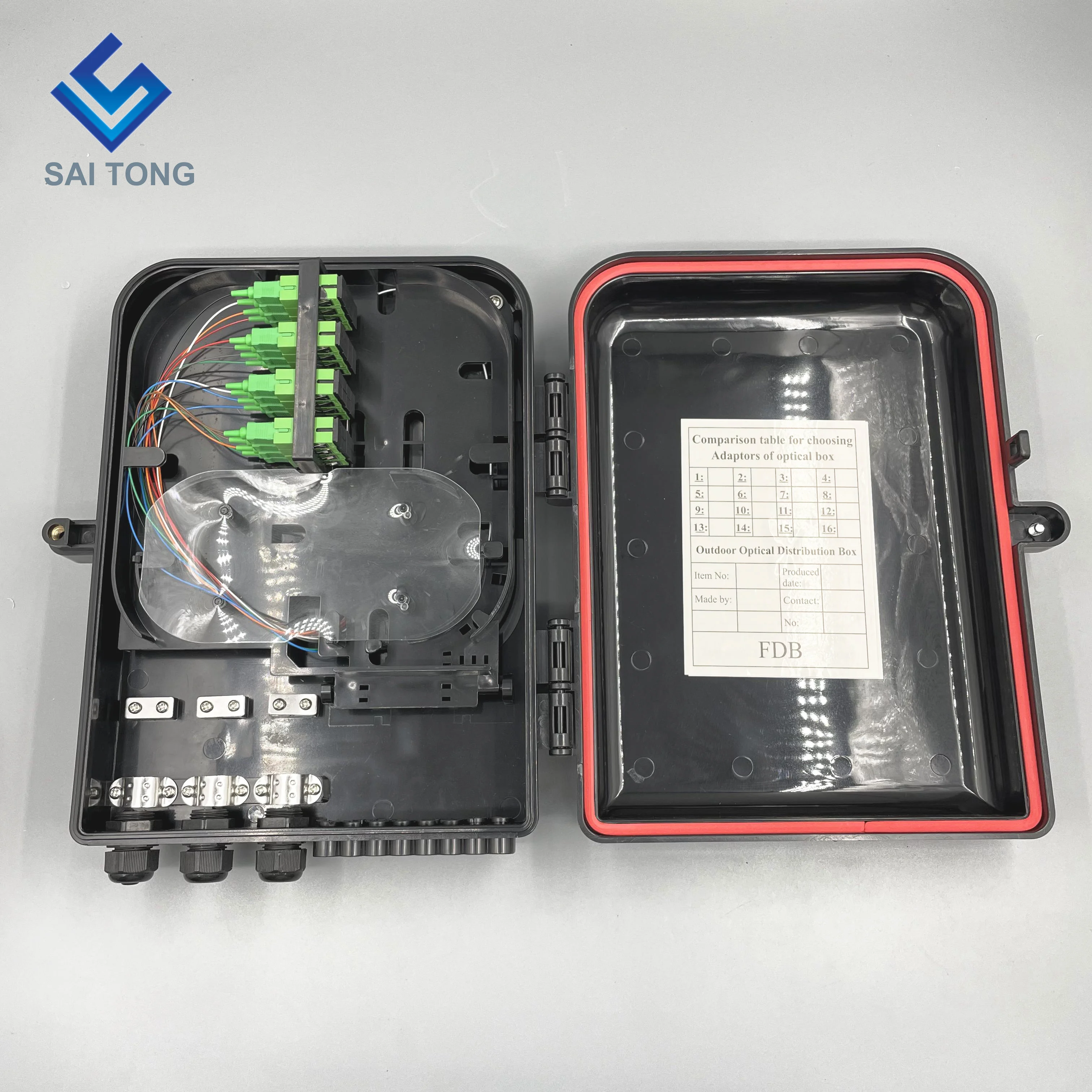 16 Core Waterproof Wall Pole Mount Fiber Terminal Box Optical Fiber ...