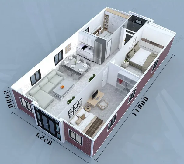 Customized Boxable Foldable Expandable Container House Cabin 40ft 2 ...