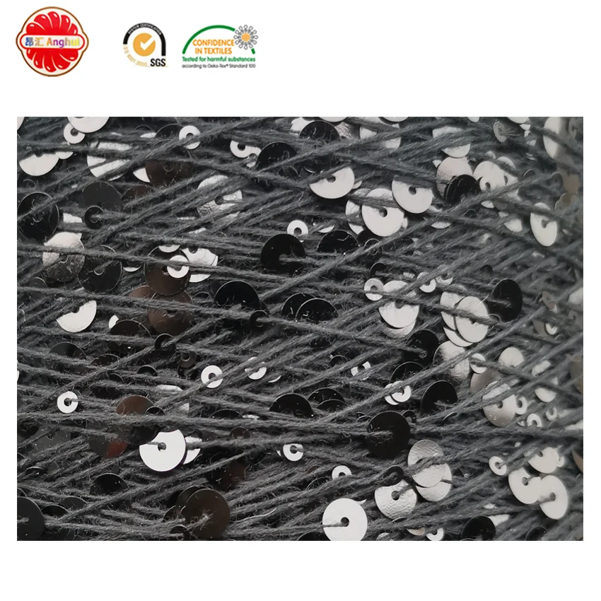 3MM+6MM Cotton Sequin Yarn - Eco-Friendly & Versatile