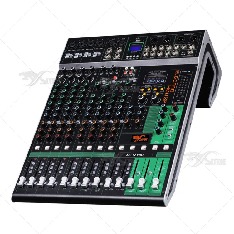 XA12 Professional Factory Professional Power Audio Mixer, 12 Channel Big Power Audio Mixer ...