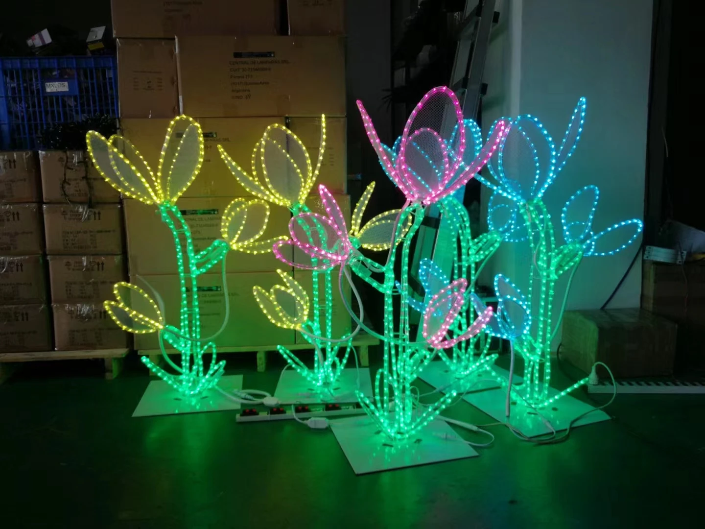 Giant LED Flowers - Chinese Lantern Silk Flower Christmas Lights