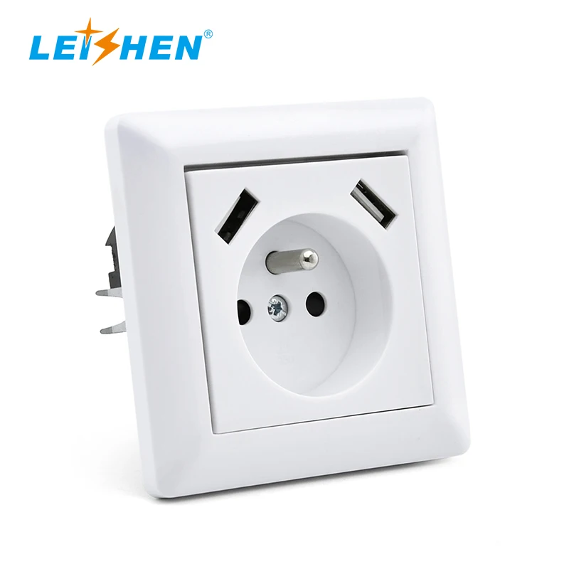 2p+t 16a French Recessed Plug Standard Power Socket With Earth Neptune ...