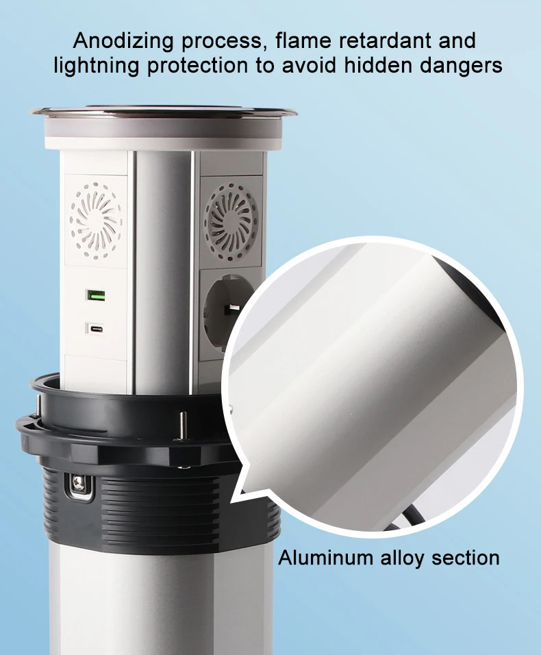 Bnt Desk Socket Smart Pop Up Outlet Socket Eu Standard Waterproof Style ...