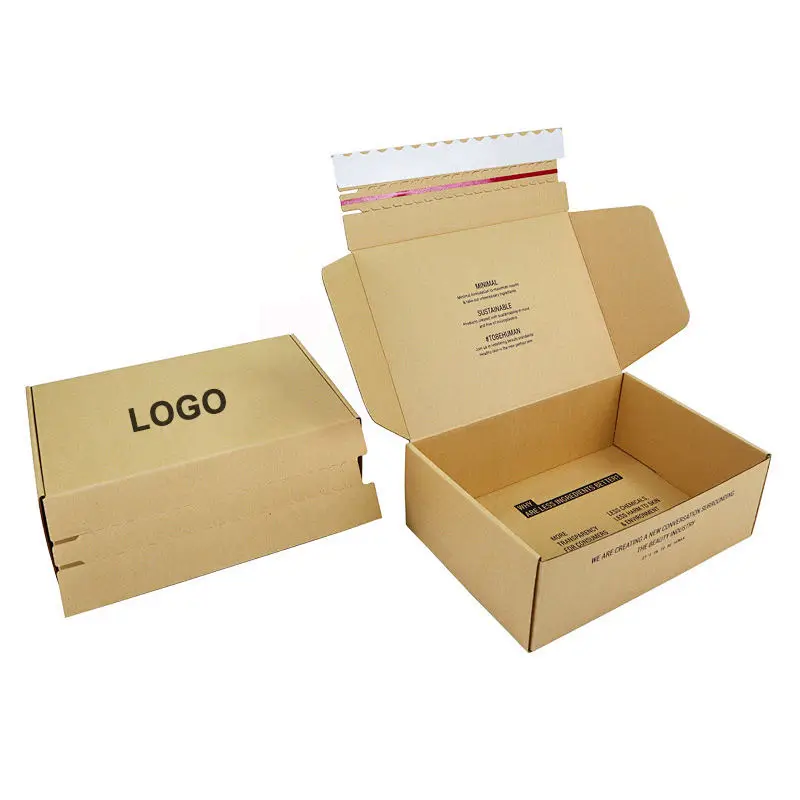 Private Logo Paper Ecommerce Corrugated Shipping Adhesive Tear Strip ...