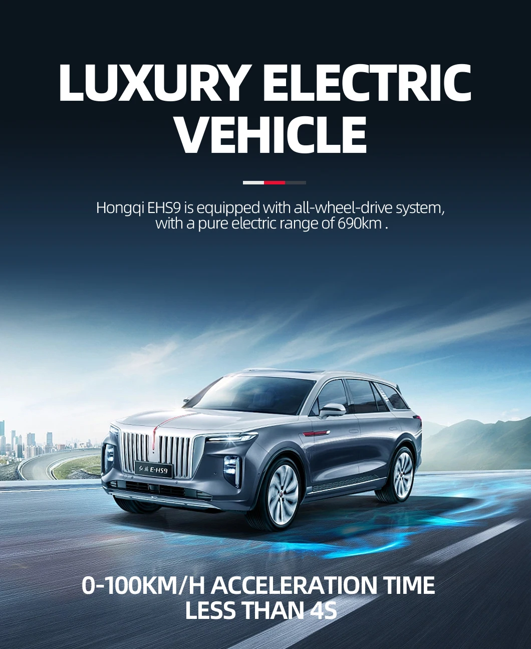 High Quality Hong Qi E-hs9 New Energy Electric Vehicle Ve Car 5-door 7 ...