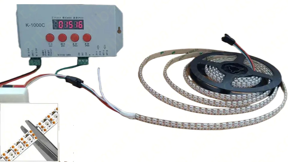 K1000c Dc5-24v Led 2048 Pixels Dmx Lighting Controller Sd Card Led ...