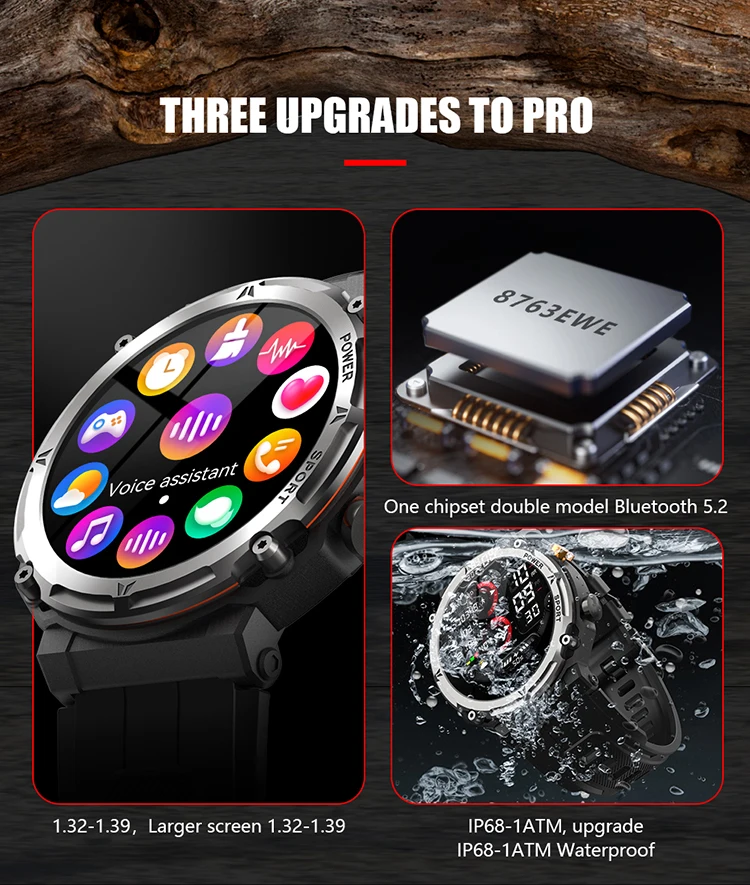 2023 C21PRO Smartwatch - Durable, Touch Screen Blood Oxygen Detector