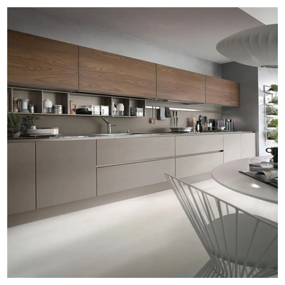 Prima High End American Farmhouse Melamine Kitchen Cupboard Oak Shaker ...
