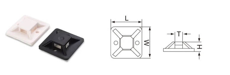 30mmx30mm Mounting Nylon Cable Tie Mounts - Strong & Adhesive