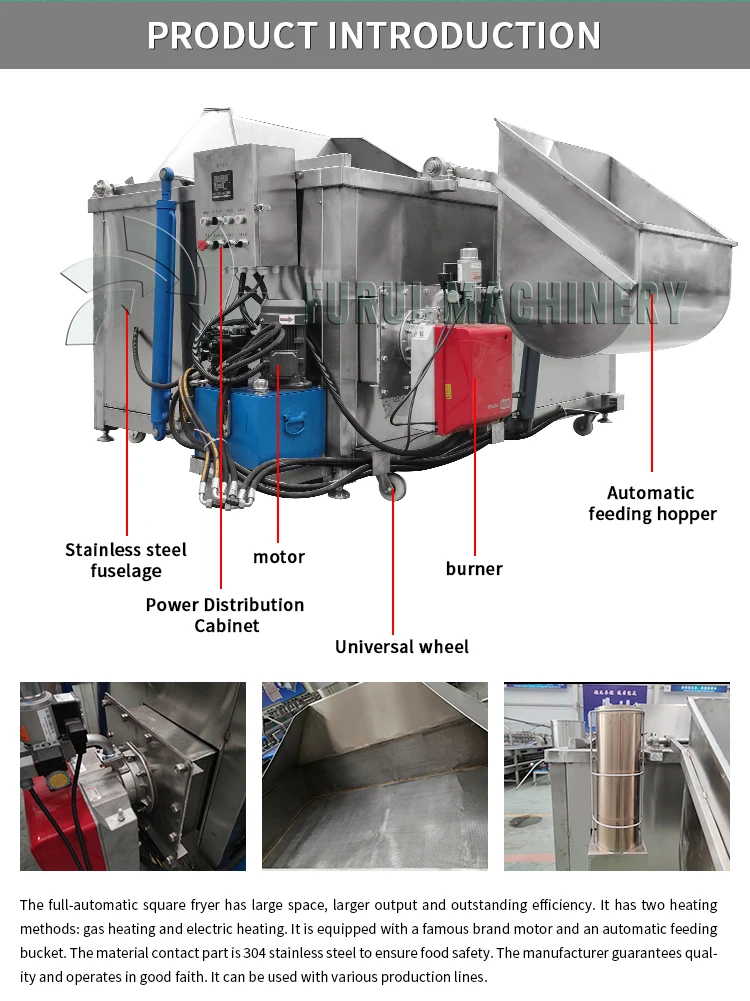 Fry Freidora Continua Crispy Fried Chicken Frier Deep Fryer Machine in ...