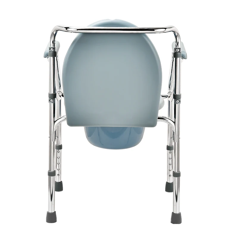 Commode Chair with Footrest - Durable Aluminum Handicap Commode Chair