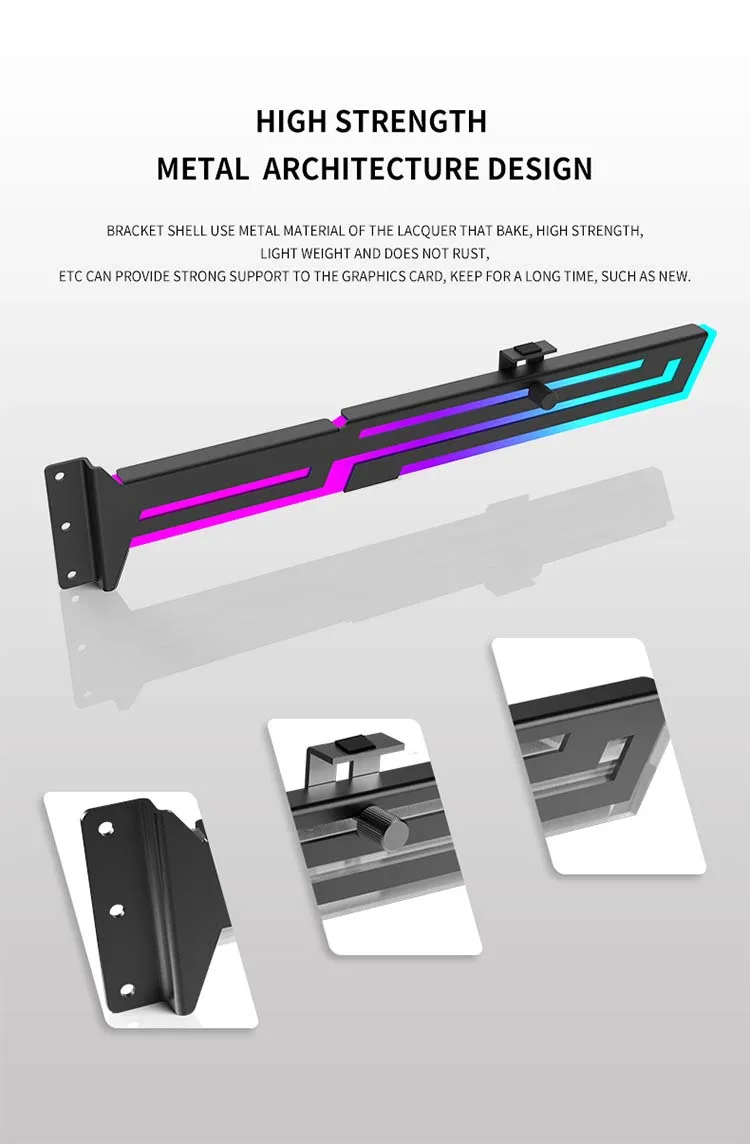 Fashionable 5v Argb Gpu Holder Support Graphics Card Sync - Buy Argb ...