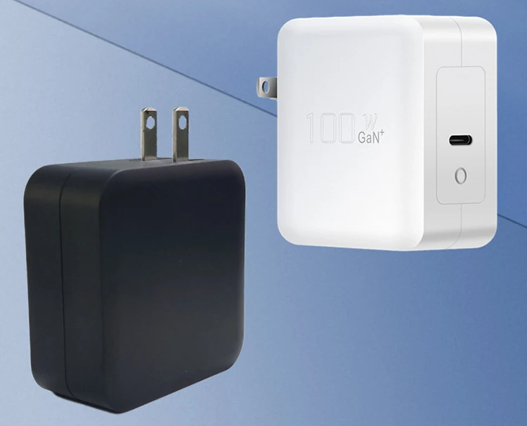 100W PD Quick Charger Foldable US Wall Plug FCC Single Type C 100W Gan ...