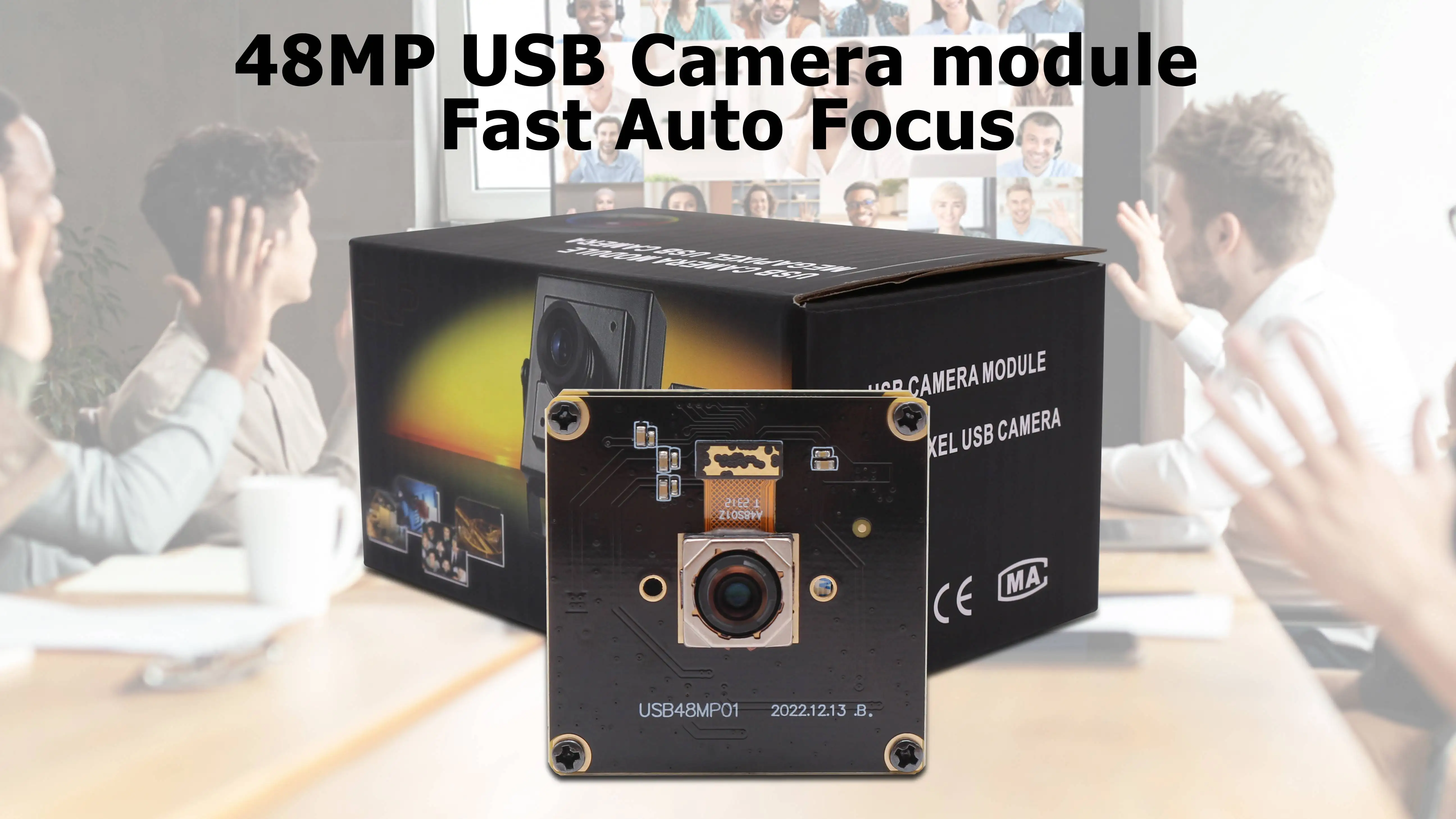 ELP Fast Autofocus USB Camera Module 48MP With 70 Degree No Distortion ...