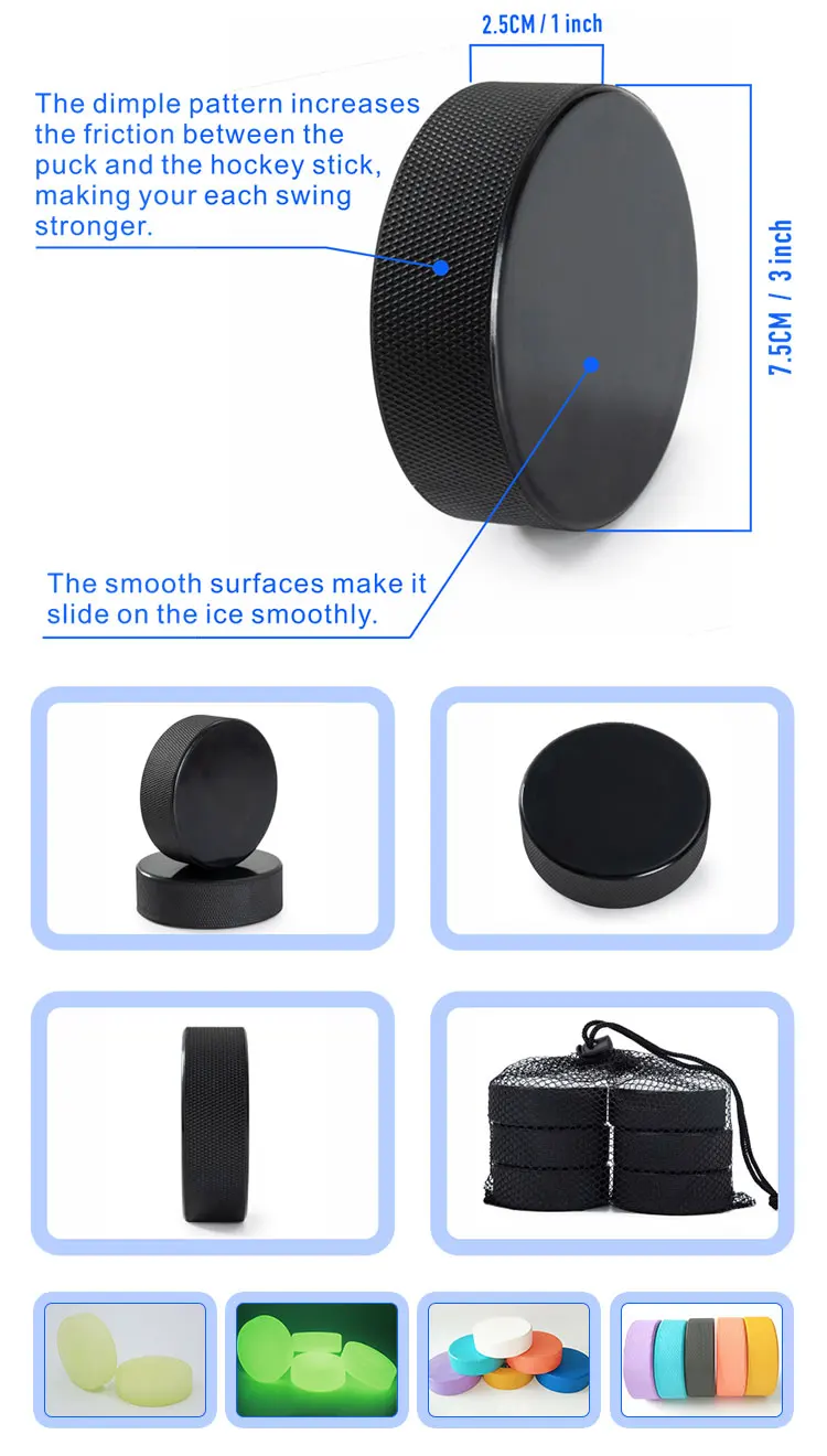 Rubber Standard Size Weight Ice Hockey Puck - Custom Printing