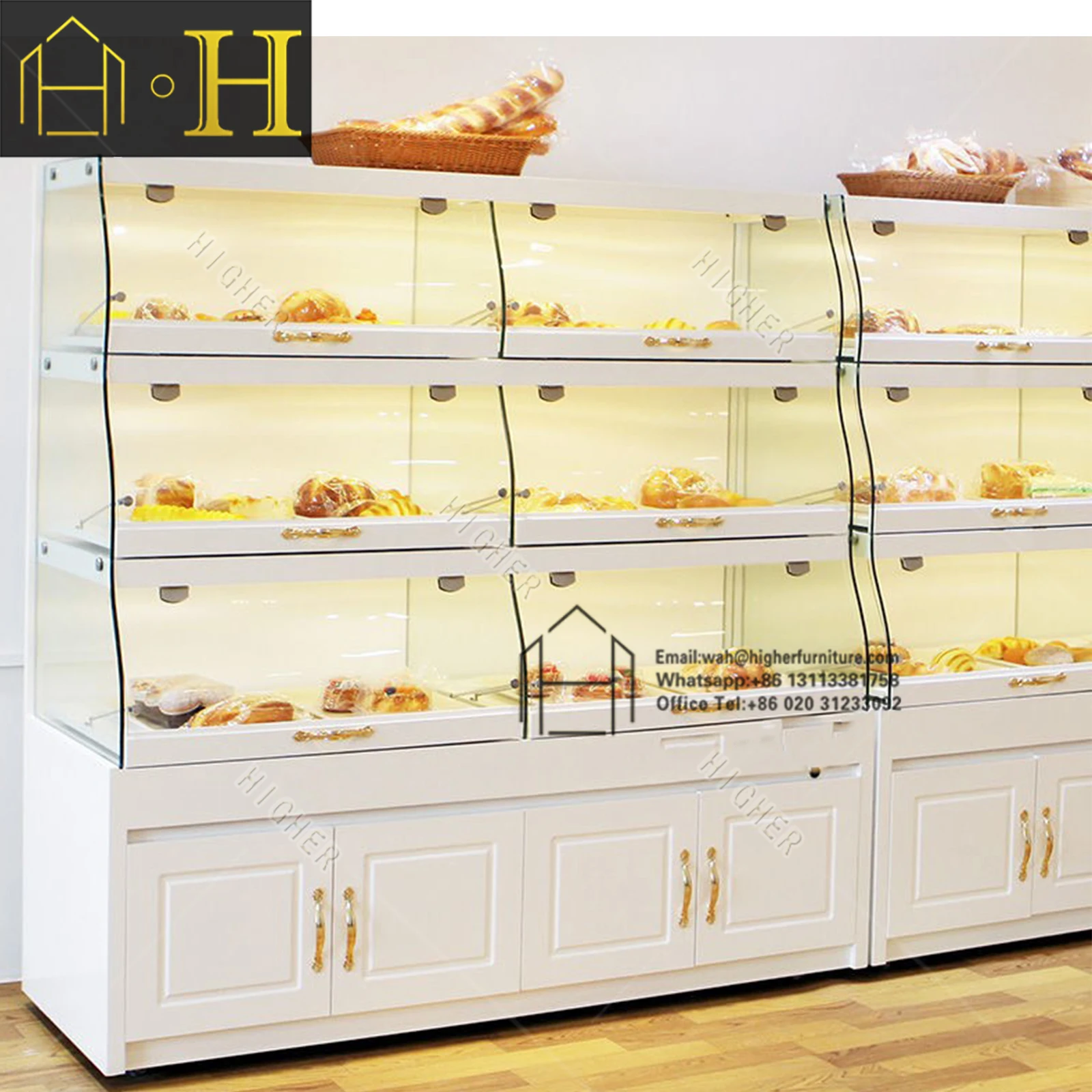 2024 Customized Cake Display Showcase Cake Bar Counter Design For Cake ...
