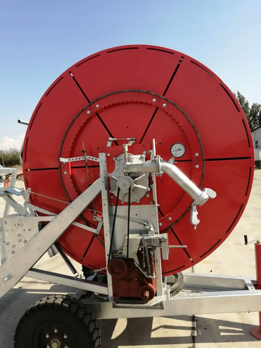 Hose Reel Irrigation Machine With Travelling Big Rain Gun Sprinkler For ...