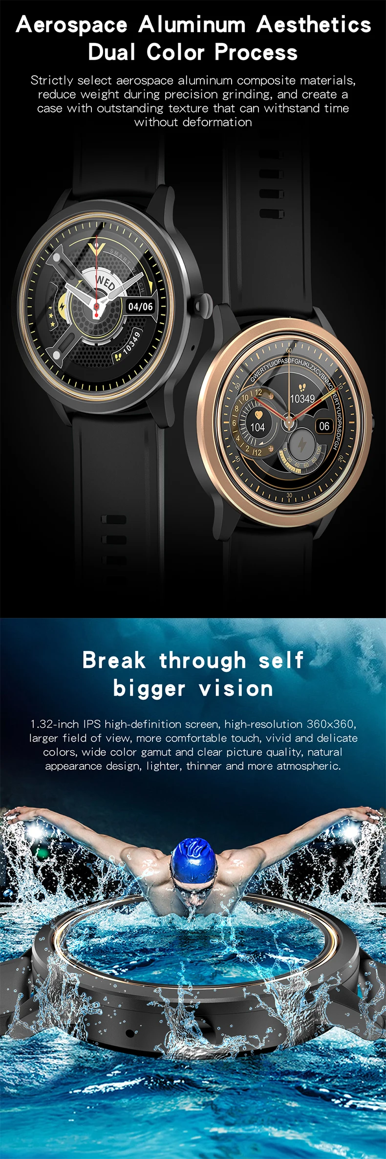 A60 Smart Watch Bt Call Hd Screen Voice Assistant Ui Modes 24h Heart ...