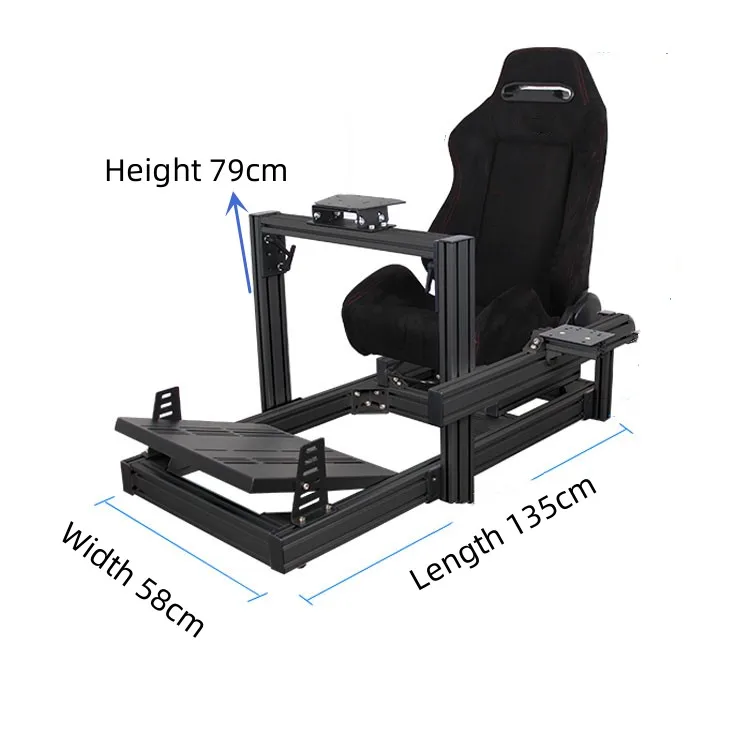 Motion Adjustable Aluminum Cockpit Black/ Silver Anodized 4080 Aluminum ...