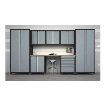 Large New Grey Wall Tool Cabinet System Garage Stainless Steel Tool ...