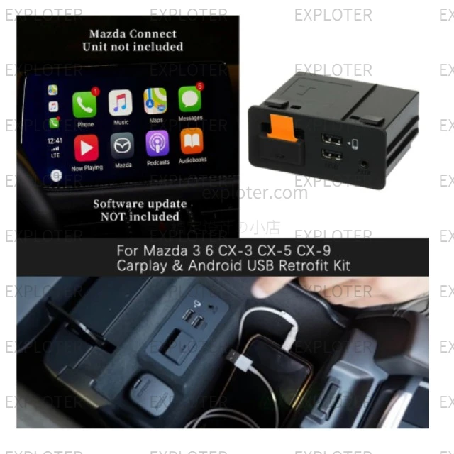 Oem Style Usb Module Compatible Mazda Cx-5 2 3 5 6 Carplay Android Auto ...
